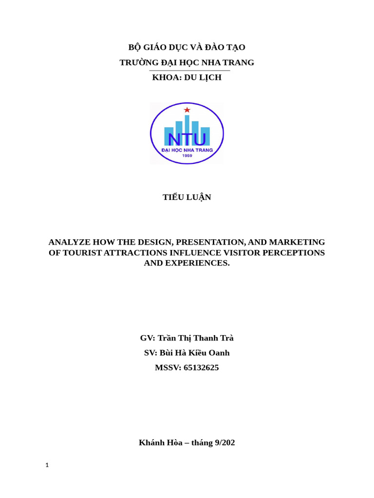 Impact of Design on Tourist Experience | PDF | Experience | Tourism