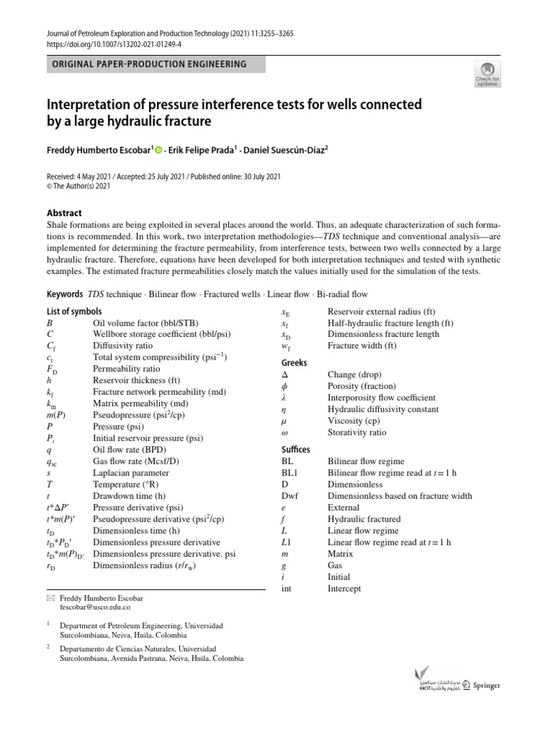 Interference Connected Fracture | PDF | Petroleum Reservoir | Fracture