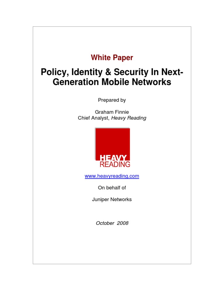 Policy Identity Sec WP | PDF | Internet Access | Ip Multimedia Subsystem