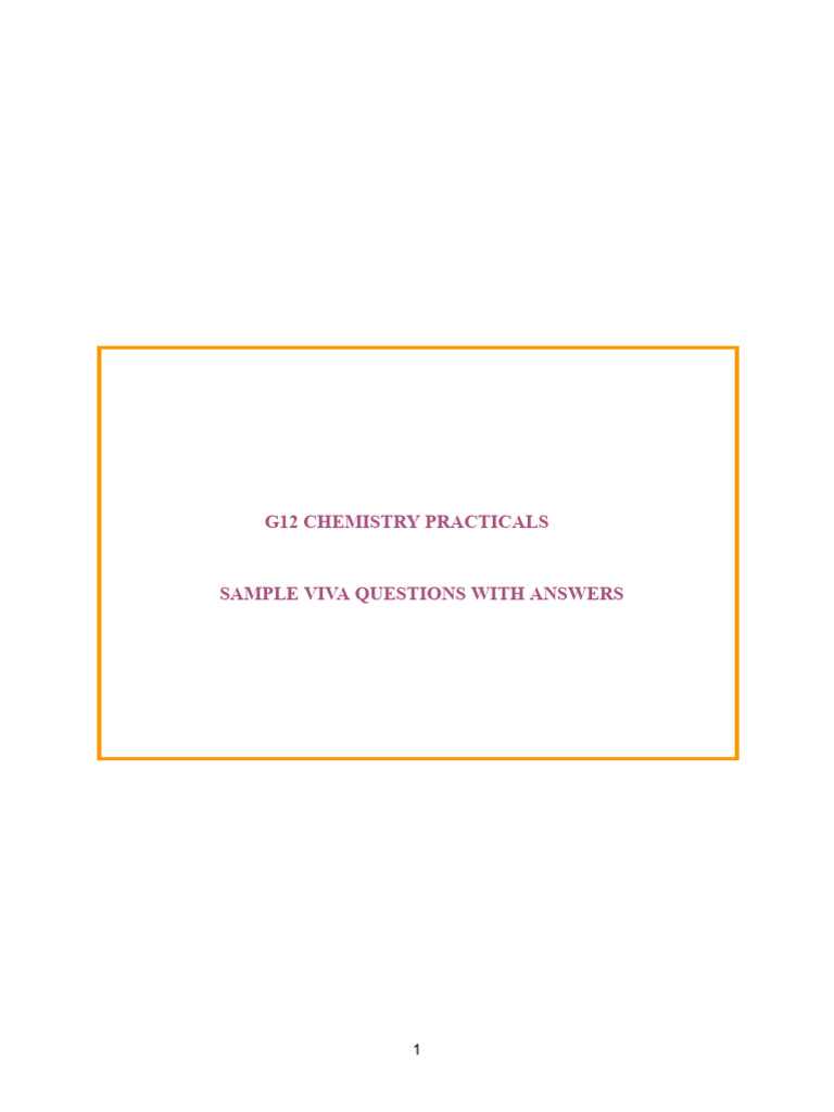 G12 Chemistry Practicals: Volumetric Analysis | PDF | Titration | Chemistry