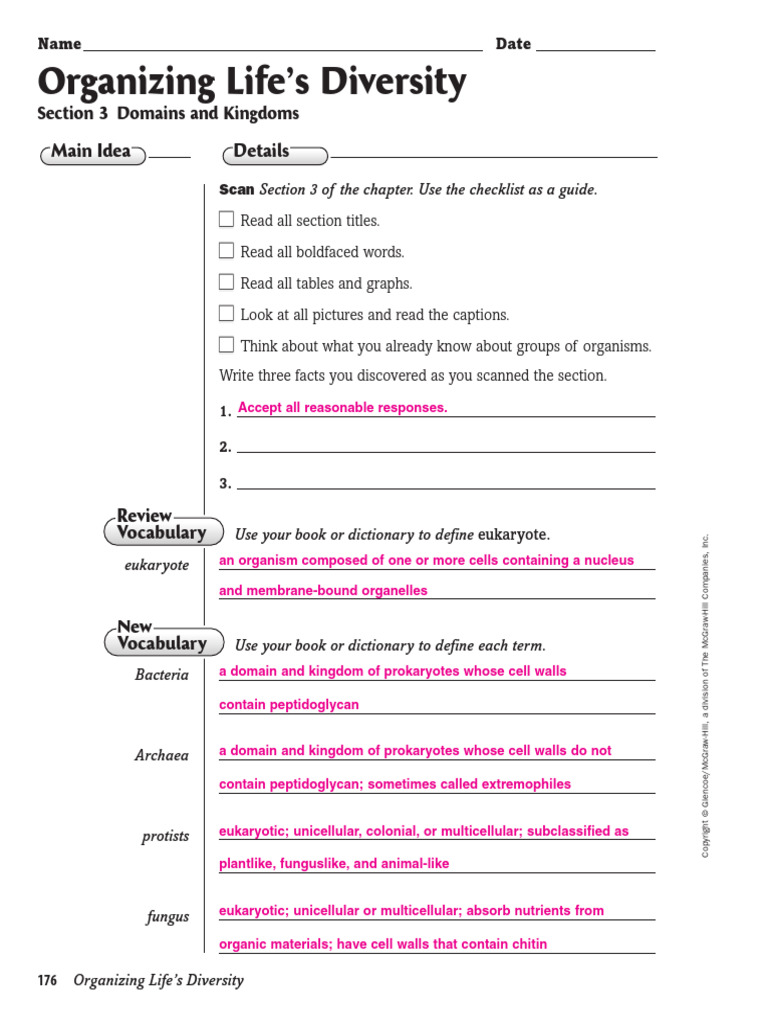Chapter 17 Section 3 Notebook | PDF | Eukaryotes | Cell (Biology)