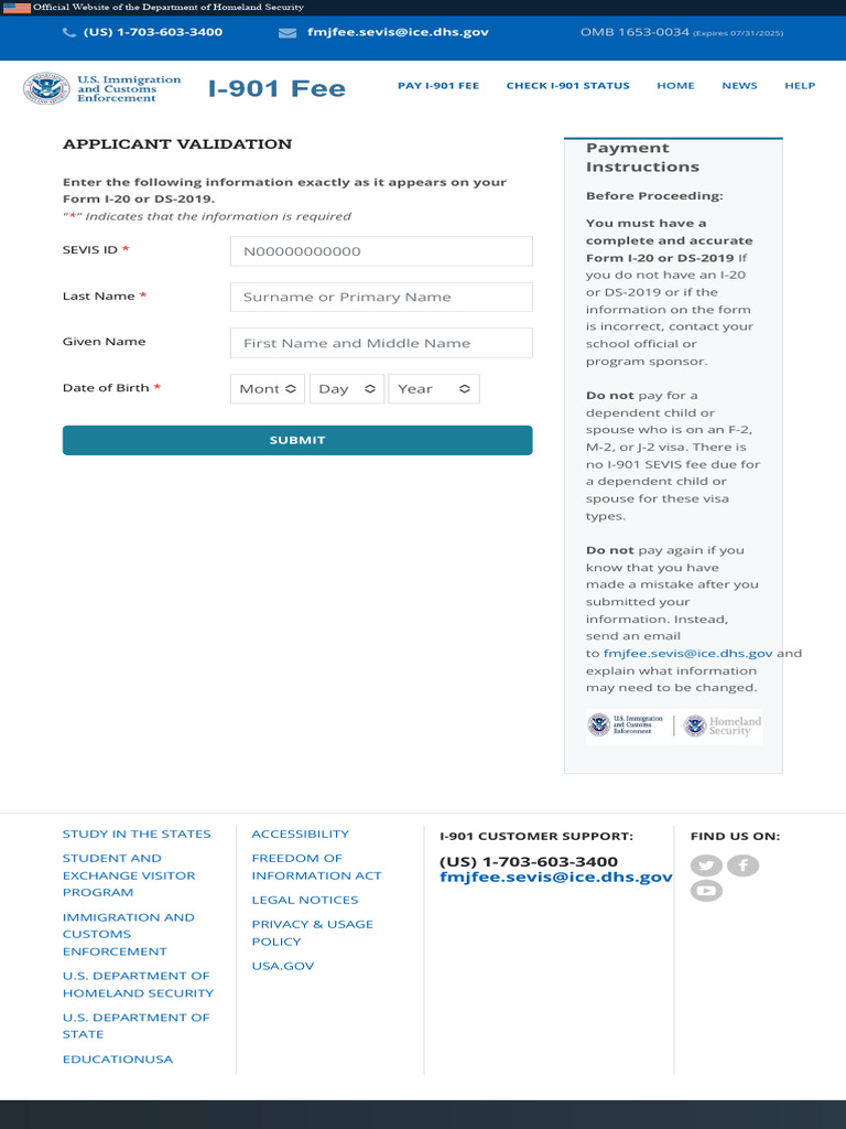 I-901 SEVIS Fee Payment Guide | PDF | Immigration | Human Migration