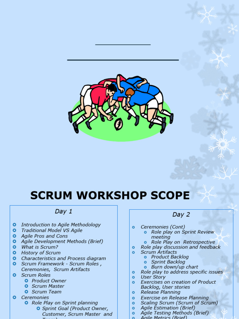 Agile SCRUM Methodology Workshop Overview | PDF | Scrum (Software ...