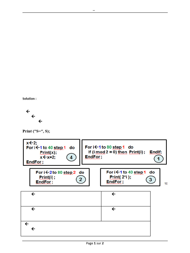 5) Iterative Structure - Exercise 2 - Part 1 of 4 | PDF