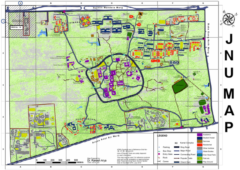 JNU Campus Map and Facilities Overview | PDF | Cuisine | Food Industry