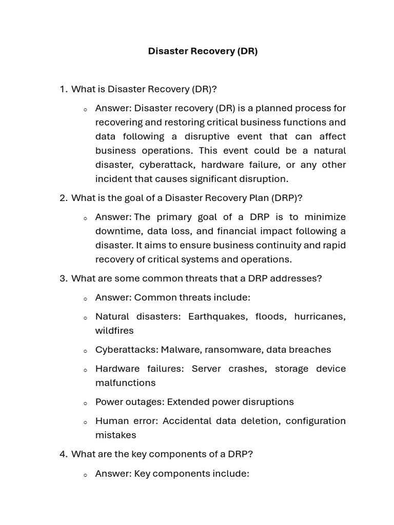 Essential Guide to Disaster Recovery Plans | PDF | Cloud Computing ...