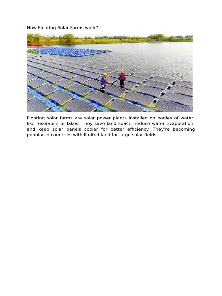 How Floating Solar Farms Work | PDF