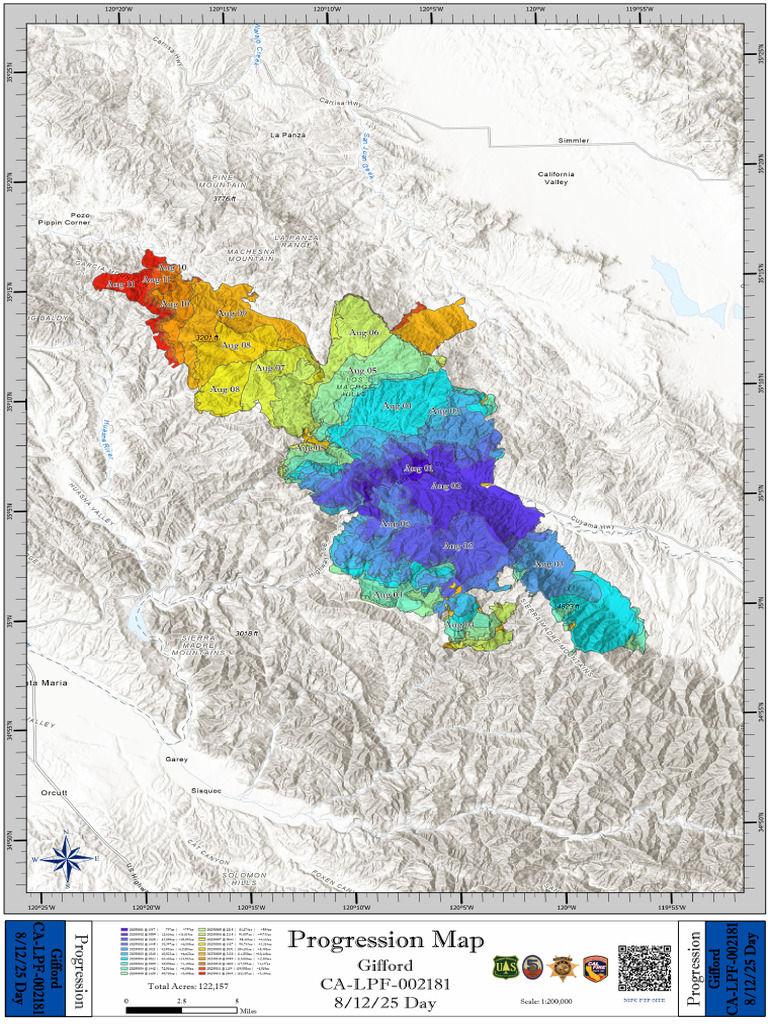 Gifford Fire Progression Map 8-12-25 | PDF
