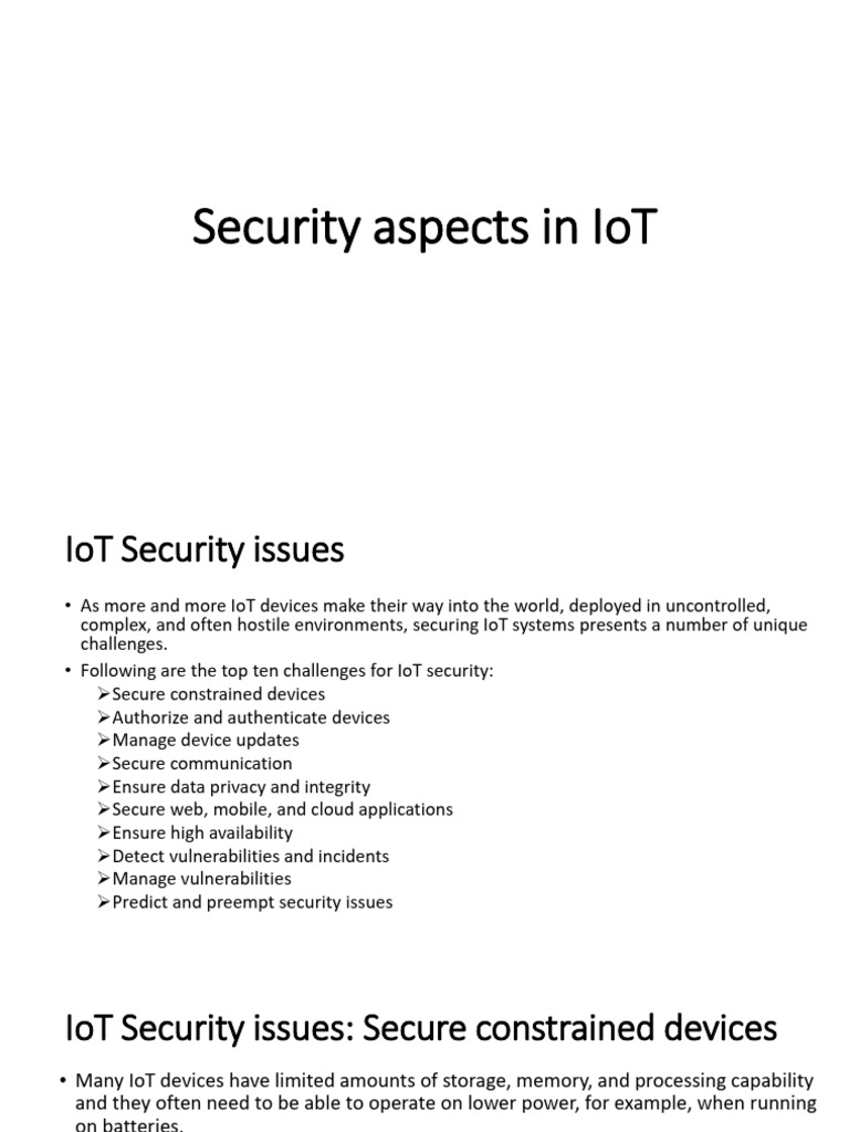 IoT Security Best Practices Overview | PDF | Internet Of Things | Security