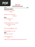 Chemical Reactions Overview Table | PDF | Chemical Reactions | Carbon ...