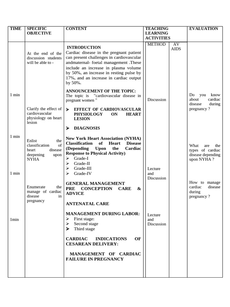 Cardiac Disease Management in Pregnancy | PDF | Congenital Heart Defect ...