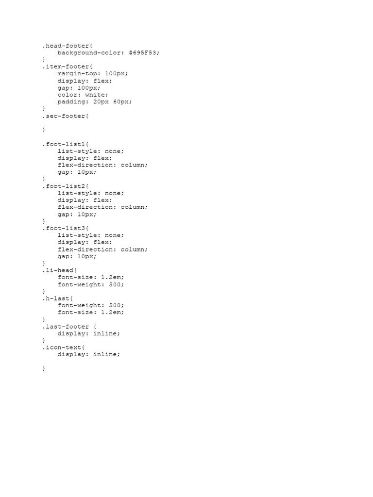 Footer CSS Styling Guide | PDF