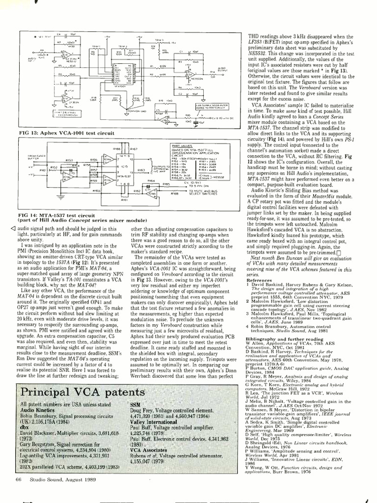 VCA Test Circuit Design and Analysis | PDF | Amplifier | Electrical ...