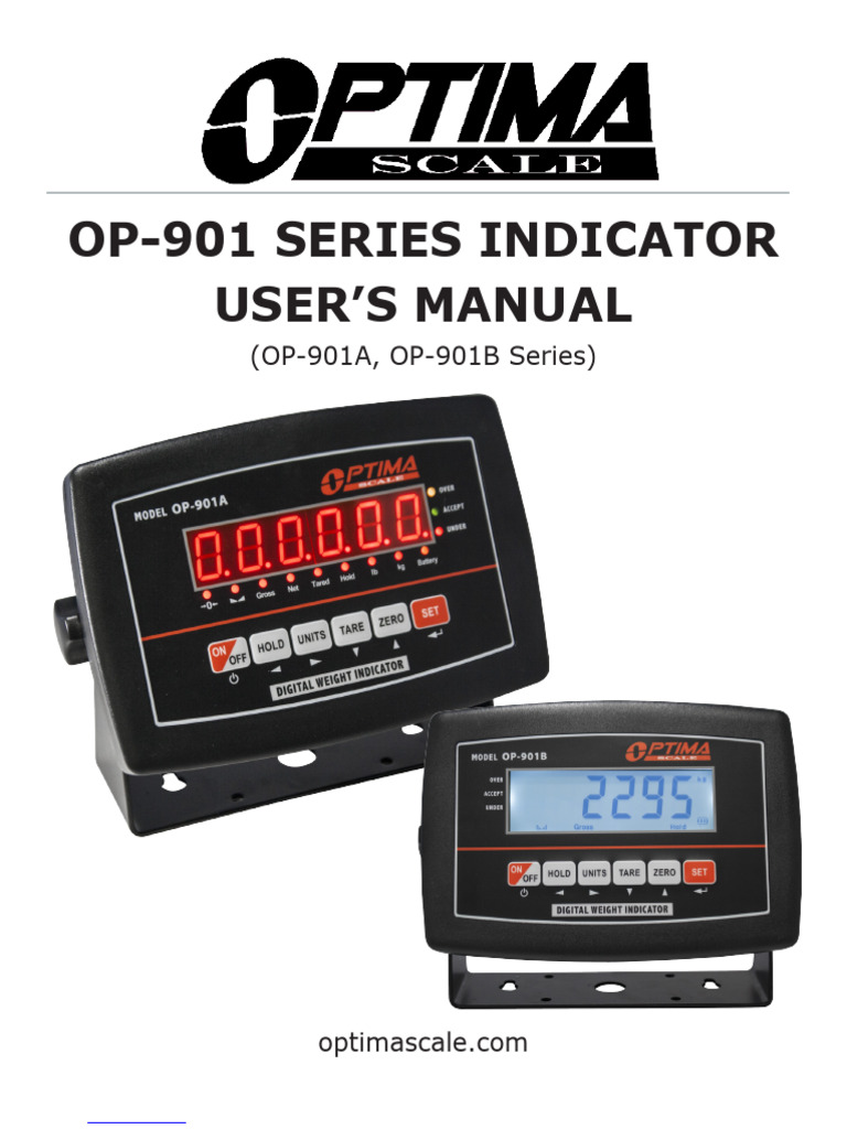 OP-901 Series Indicator User Manual | PDF | Power Supply | Weight
