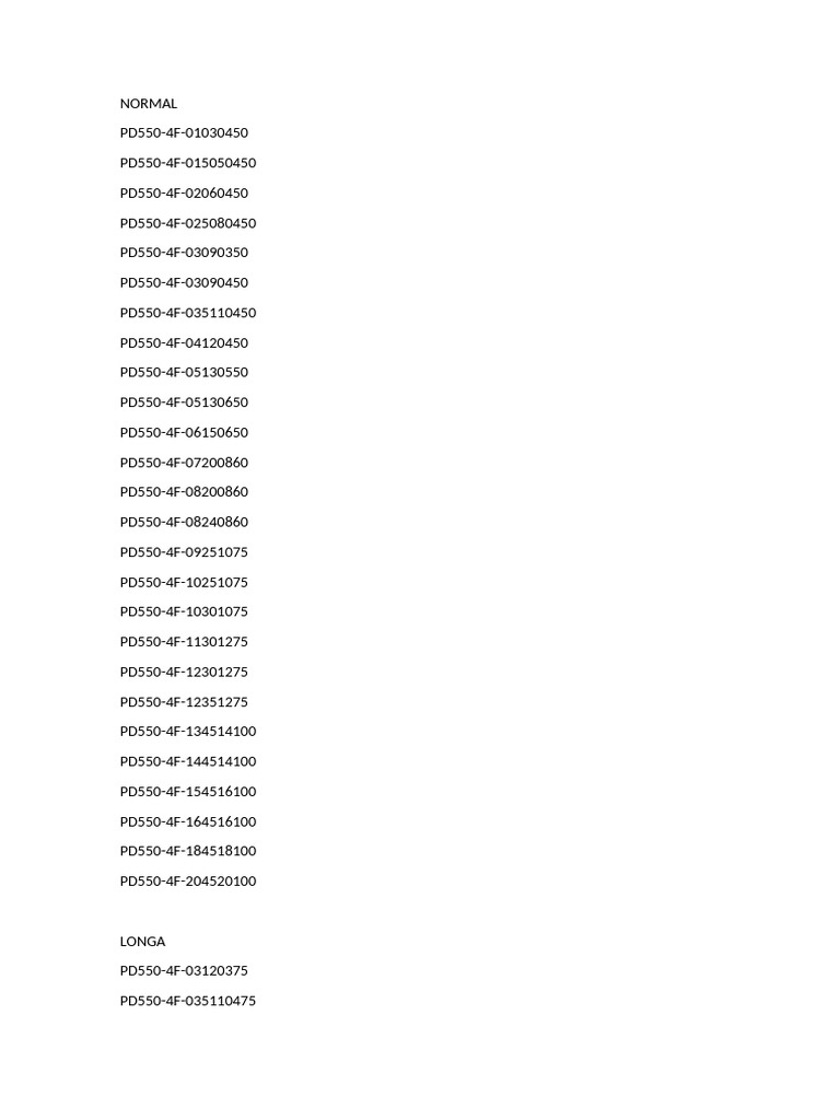Comprehensive List of PD and QD Codes | PDF