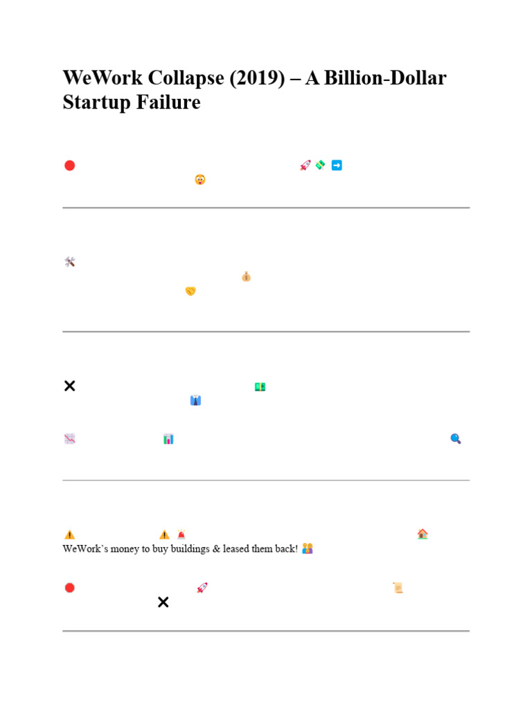 WeWork Collapse | PDF