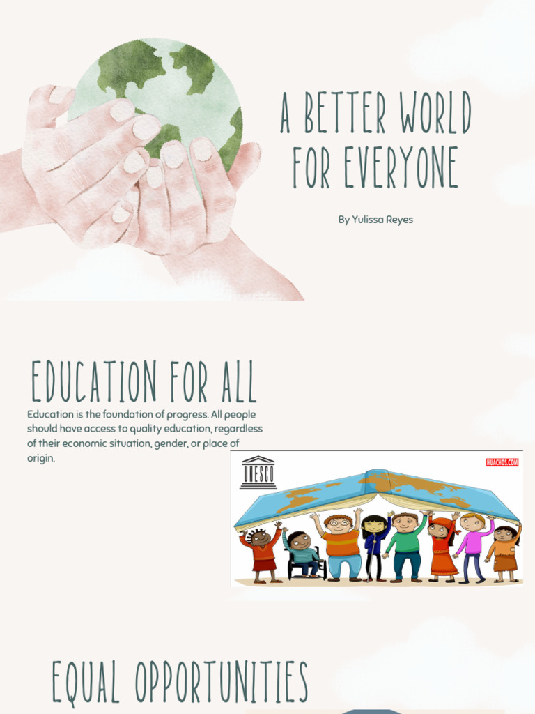 A Better World For Everyone | PDF