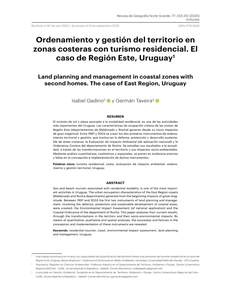 Gadino - Ordenamiento y Gestion Del Territorio Costero | PDF | Sistema ...