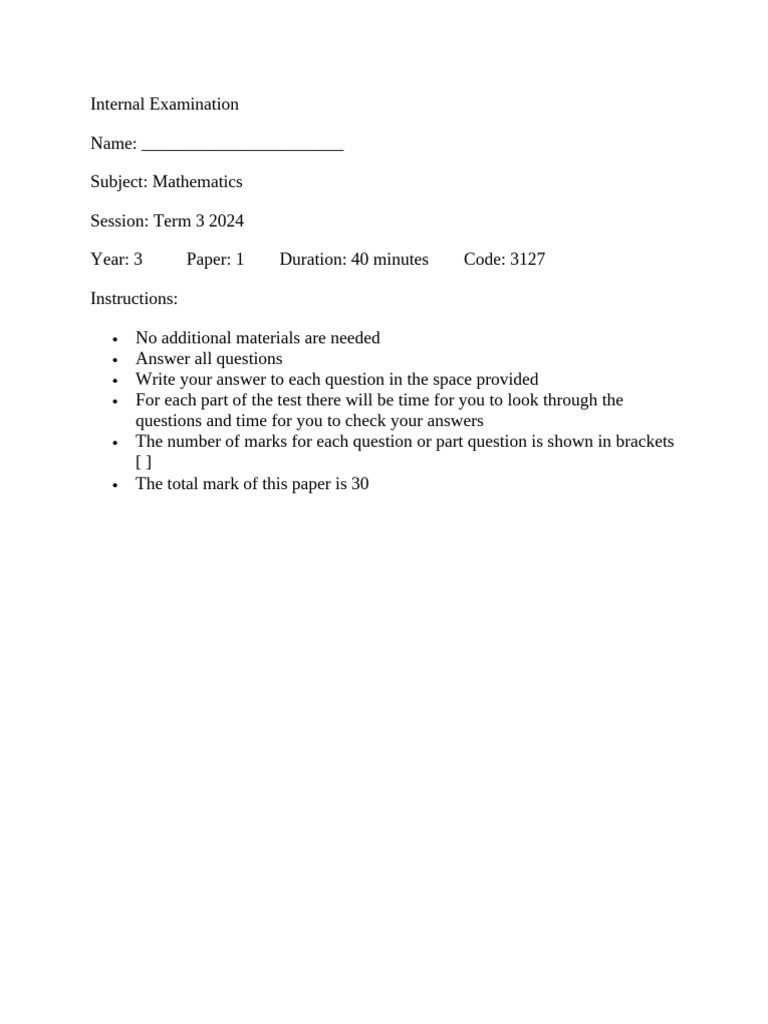 Grade 2 Revision Paper | PDF
