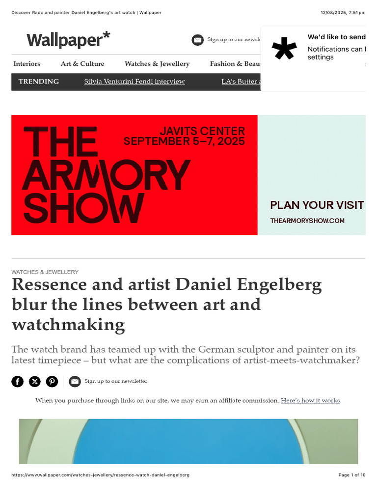 Discover Rado and Painter Daniel Engelberg's Art Watch - Wallpaper | PDF