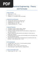 Basic Electrical Engineering Formulas | PDF