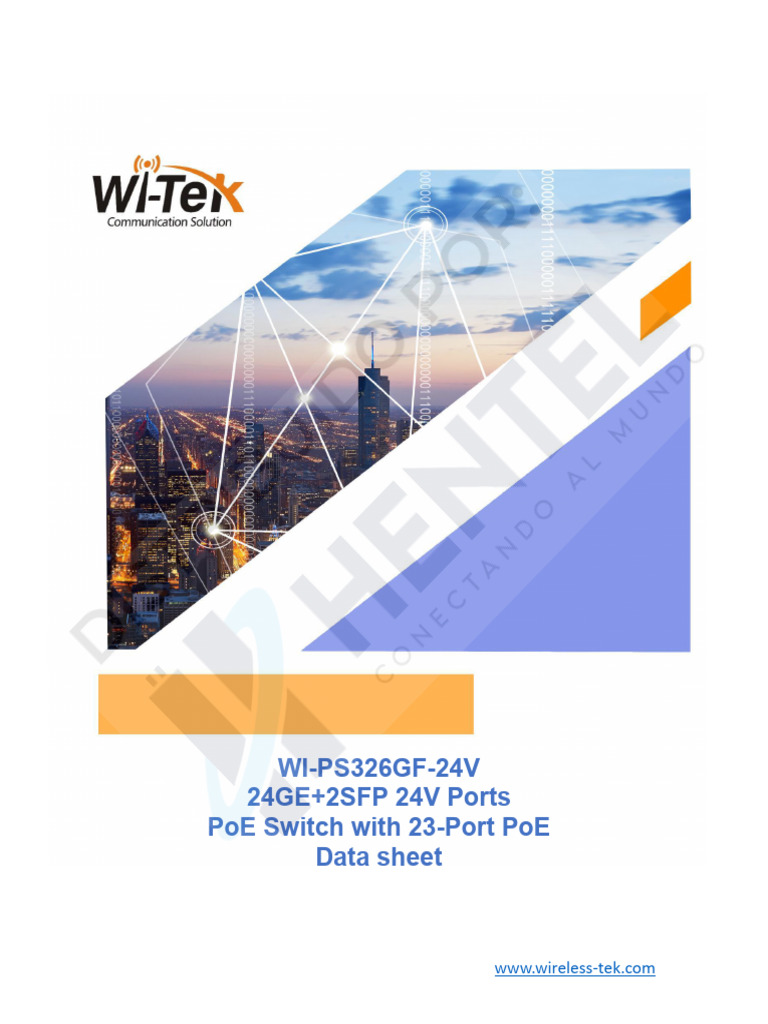 24V 23-Port PoE Gigabit Switch | PDF | Network Switch | Telecommunications