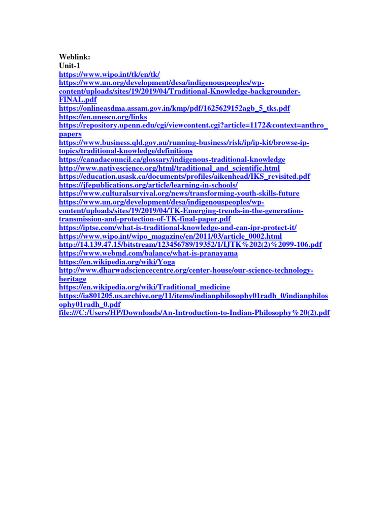 Weblink Unit 1 | PDF