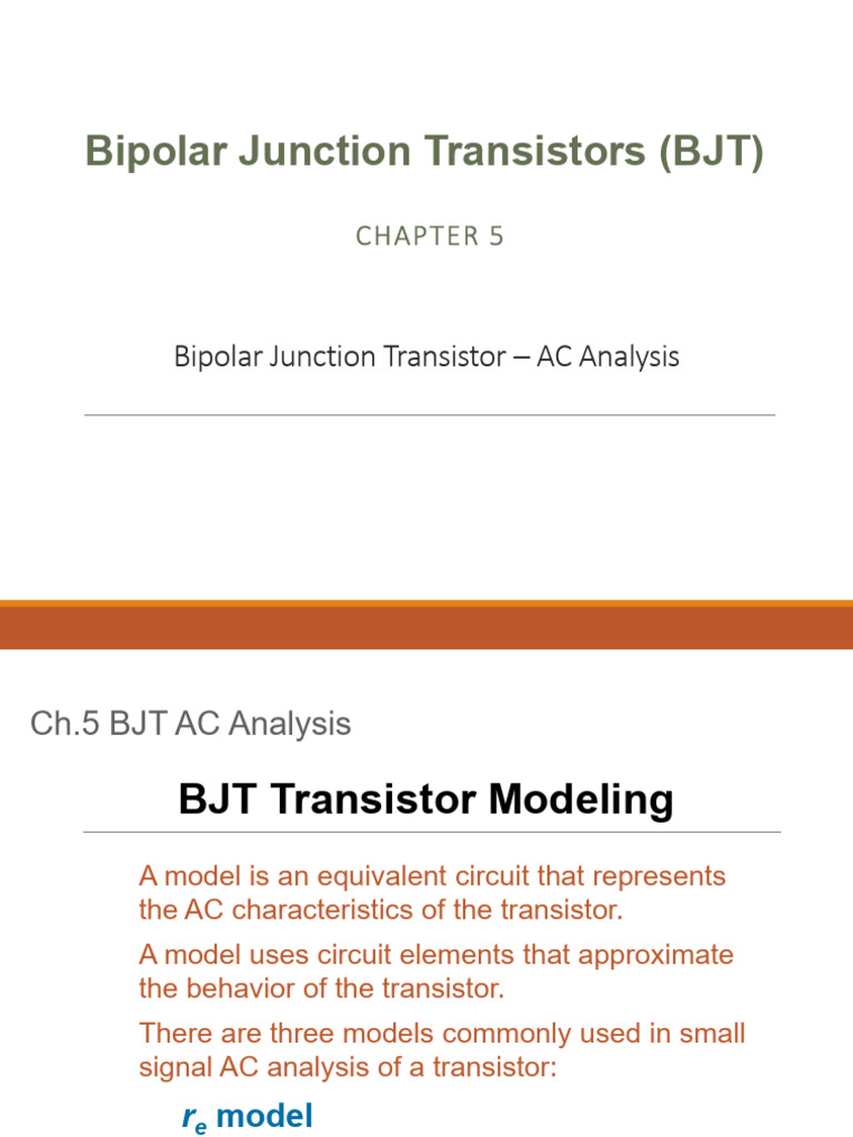 BJT AC Analysis Techniques | PDF | Bipolar Junction Transistor ...