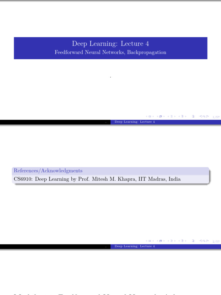 Lecture 4 | PDF | Deep Learning | Applied Mathematics