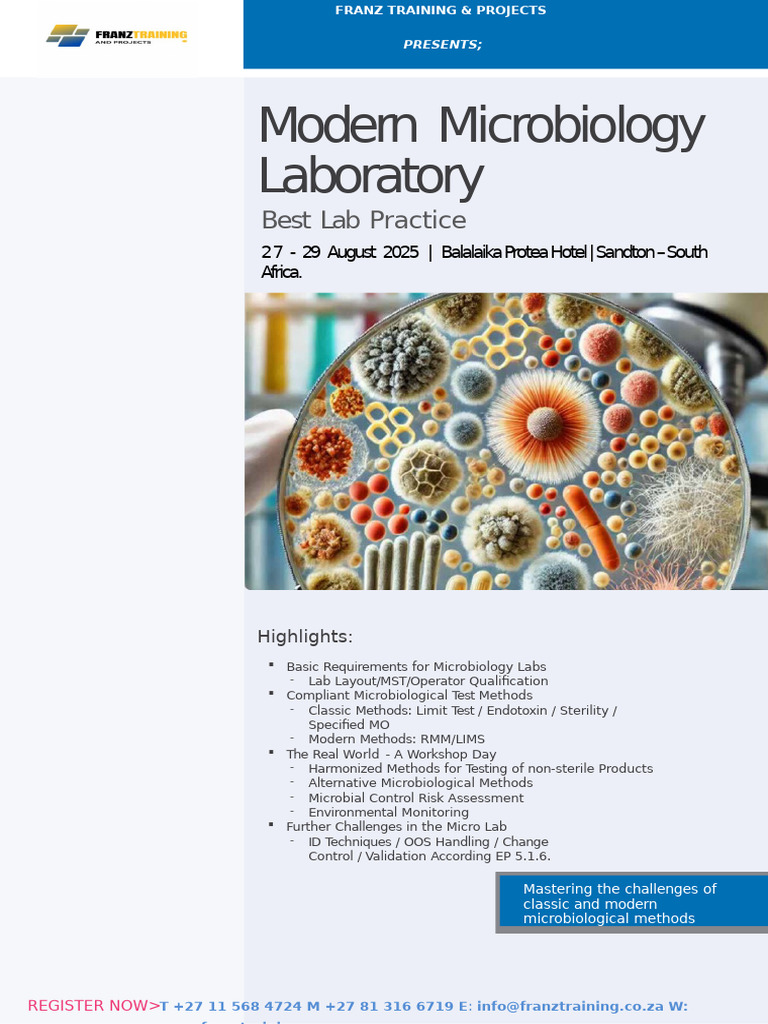 Modern-Microbiology-Laboratory 2025 | PDF | Microbiology | Microorganism