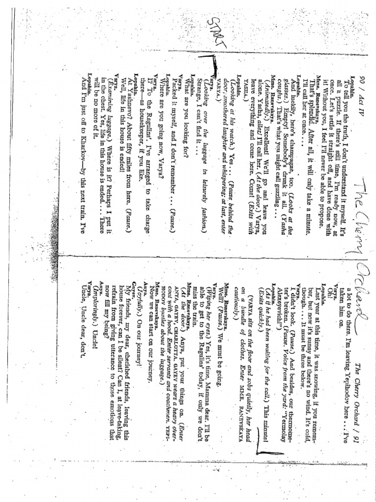 Chekhov Scenes For Class | PDF