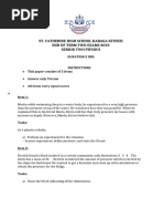 Senior Four Physics Exam Questions | PDF | Force | Kinetic Energy