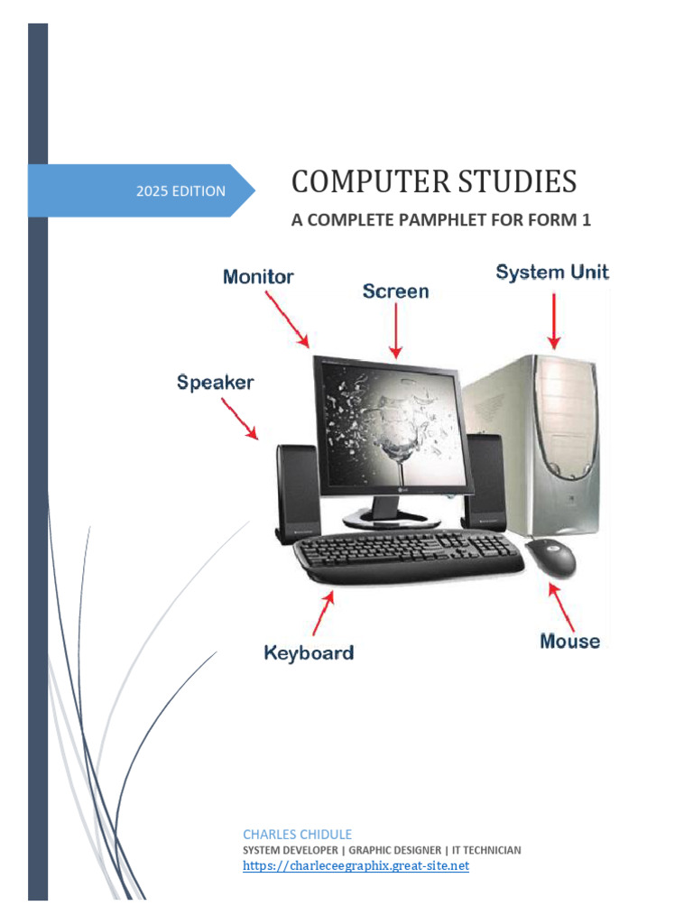 Pamphlet For Computer Studies Form 1 | PDF | Byte | Bit