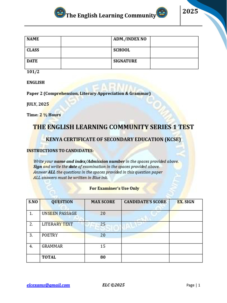 Elc Paper 2 | PDF | Mental Health | Self Esteem