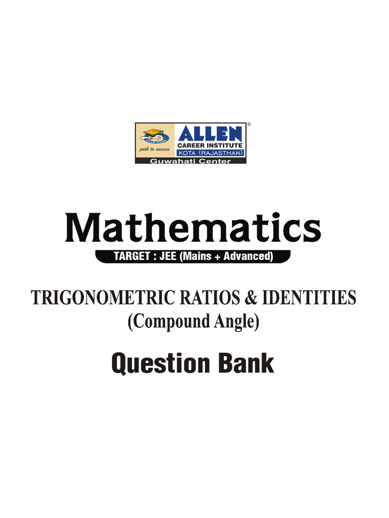 TRI (Compound Angle) - S | PDF | Trigonometric Functions | Trigonometry