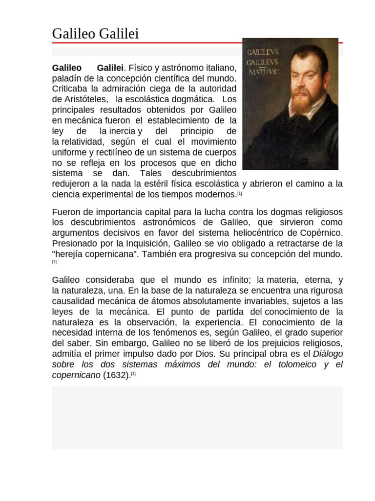 Biografia Isaac Newton Galileo Galei Ticho Brahe Kepler | PDF ...