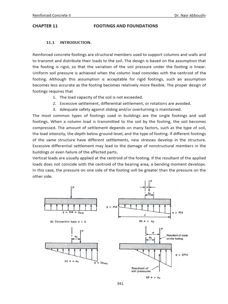 تصميم الاساسات - جامعة فلسطين | PDF | Foundation (Engineering) | Column