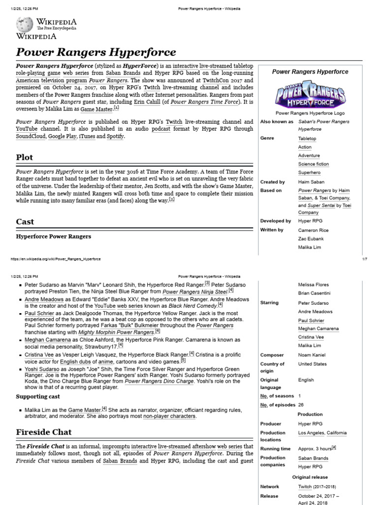 Power Rangers Hyperforce - Wikipedia | PDF | Transforming Toy Robots
