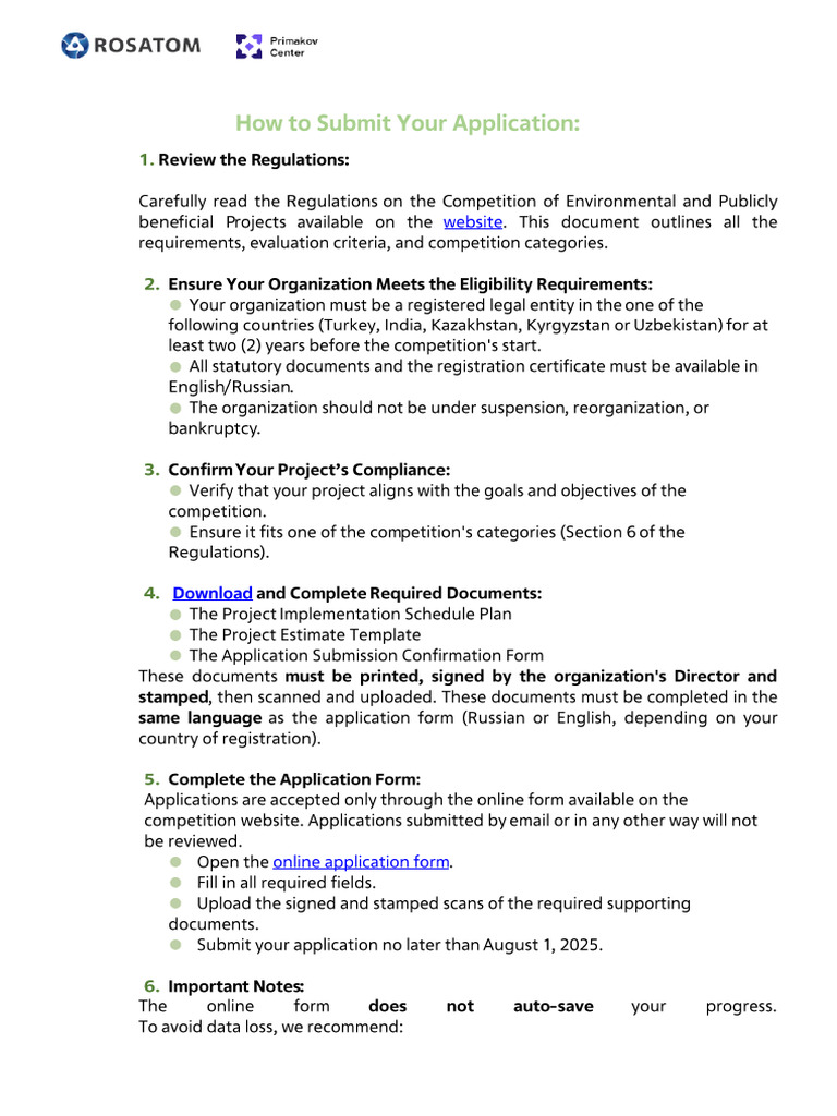 How To Submit Your Application | PDF