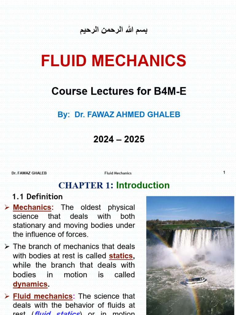 Fluid Mechanics Course Overview 2024 | PDF | Viscosity | Liquids