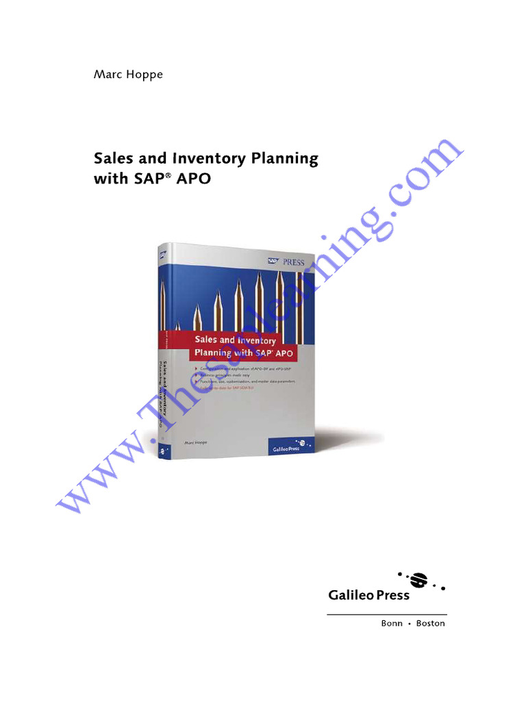 Sales and Inventory Planning With SAP APO Sample | PDF