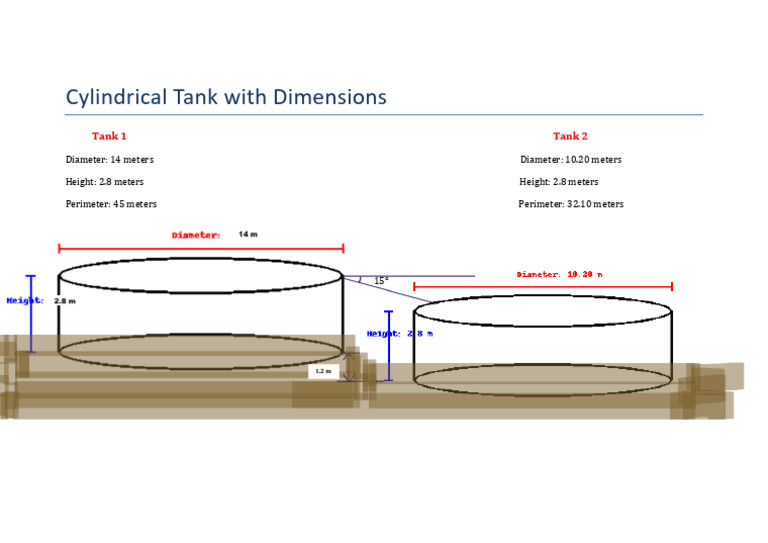 Cylindrical Tank With Dimensions | PDF