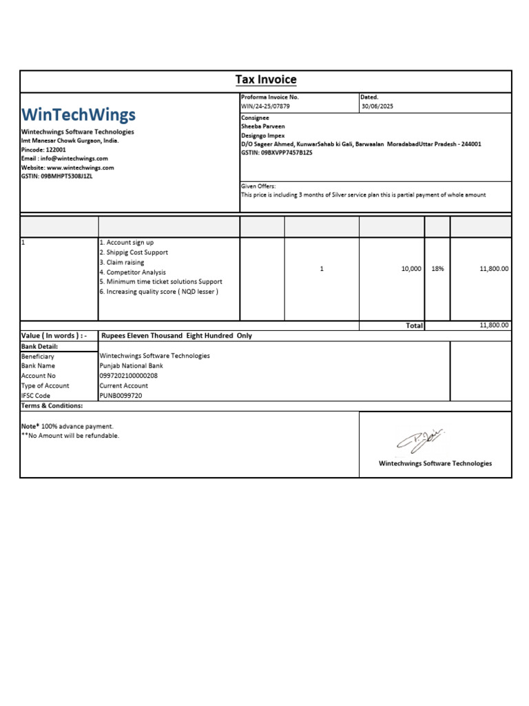 Proforma Invoice for Designgo Impex | PDF | Government Finances | Taxes