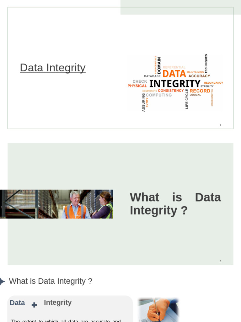 Data Integrity Training Overview | PDF | Verification And Validation ...