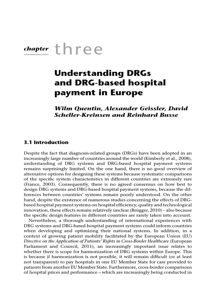 Understanding DRGs in European Hospitals | PDF | Cost Accounting | Hospital