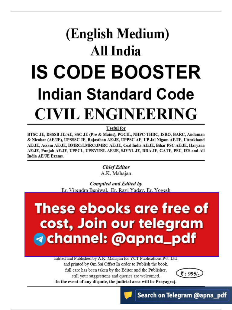 IS Code Booster for Civil Engineering Exams | PDF | Concrete | Beam ...
