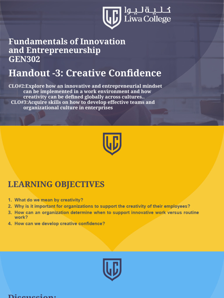 GEN302 Handout Unit 3 | PDF | Creativity | Mindset