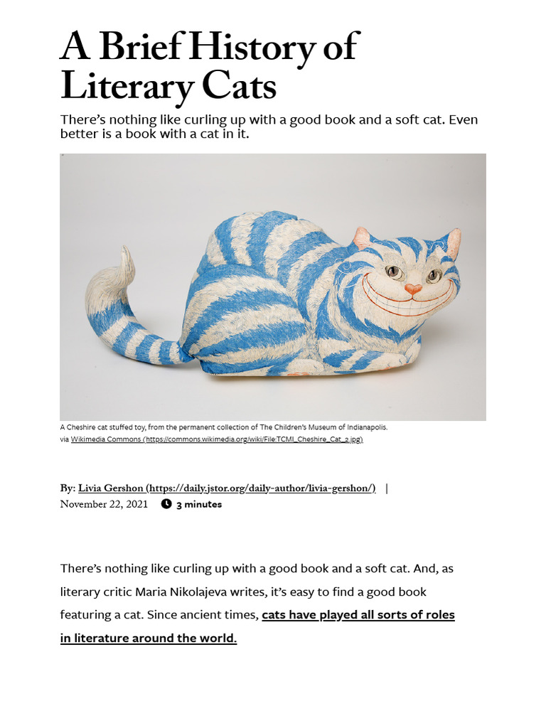 Literary Cats Through the Ages | PDF