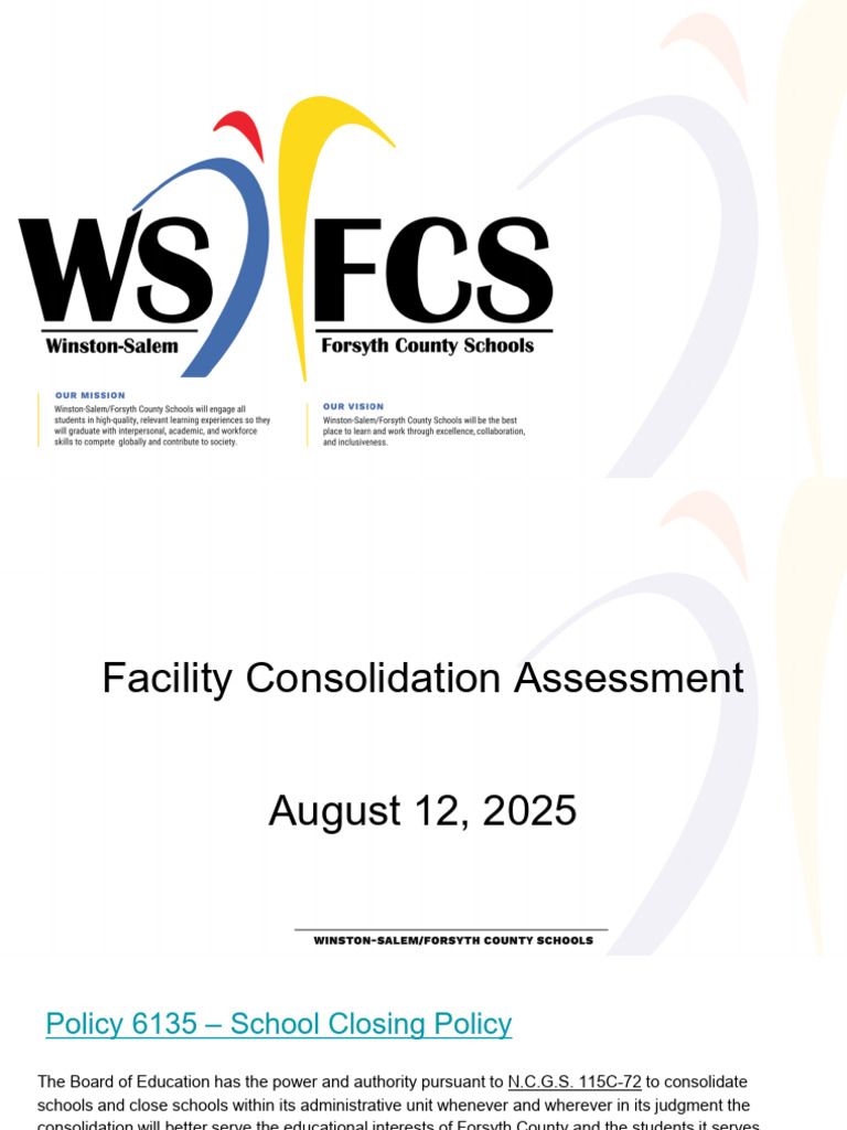WS/FCS School Consolidation Assessment | PDF
