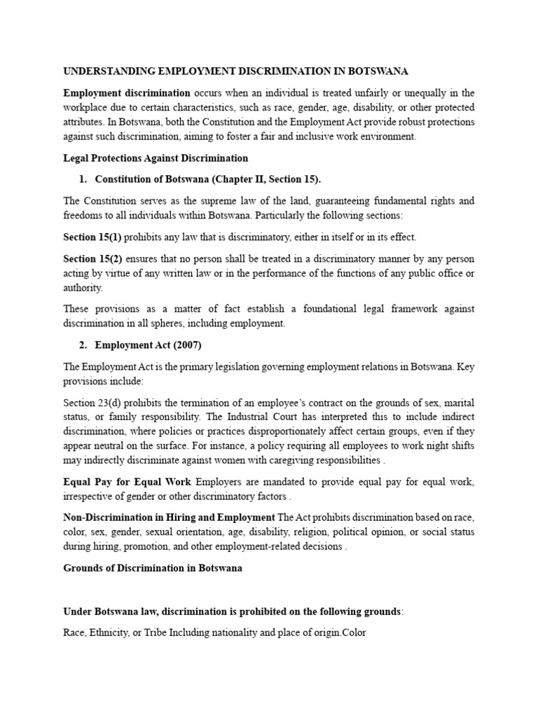 Employment Discrimination | PDF | Discrimination | Employment